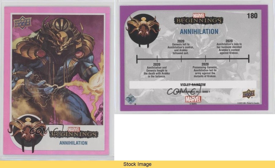 2022 Marvel Beginnings Vol 2 Series 1 Violet Rainbow Annihilation #180 ...