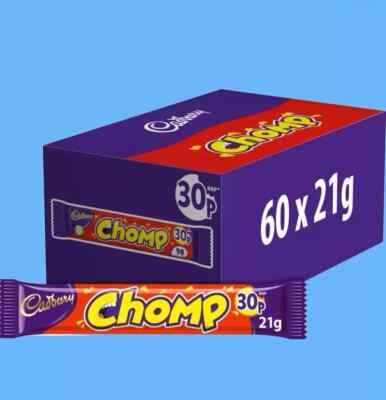 Cadbury Chomp Chocolate Bars Full Box Of 60 x 21g Bars Only £18.19 ...