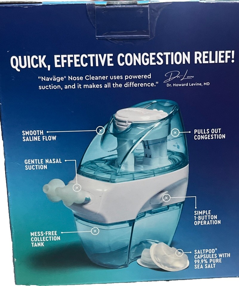 Navage Congestion Relief Saline Nasal Irrigation System Nose Cleaner 30 ...