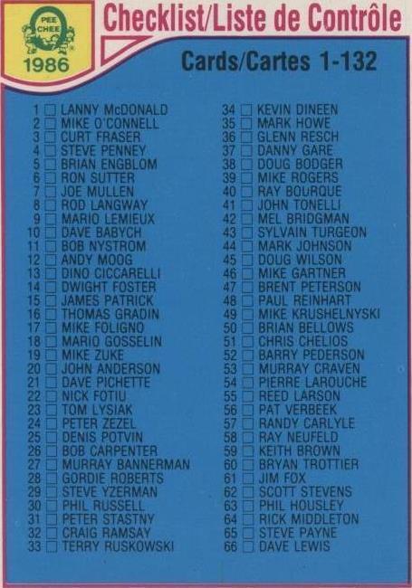 1985-86 Topps - Checklist #165 for sale online | eBay