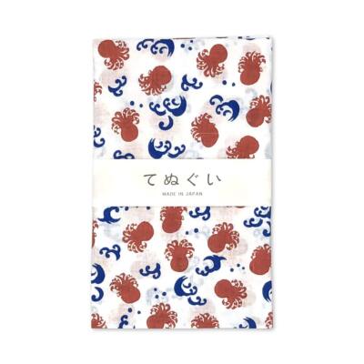 Japanese Tenugui Towels Cotton Cloth Fabrics Octopus Wave | eBay