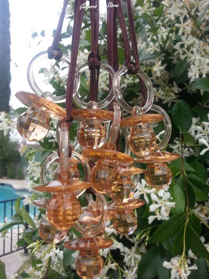 Large Fancy Pacifier Necklaces Baby Shower Game Favors Prizes Decor U ...