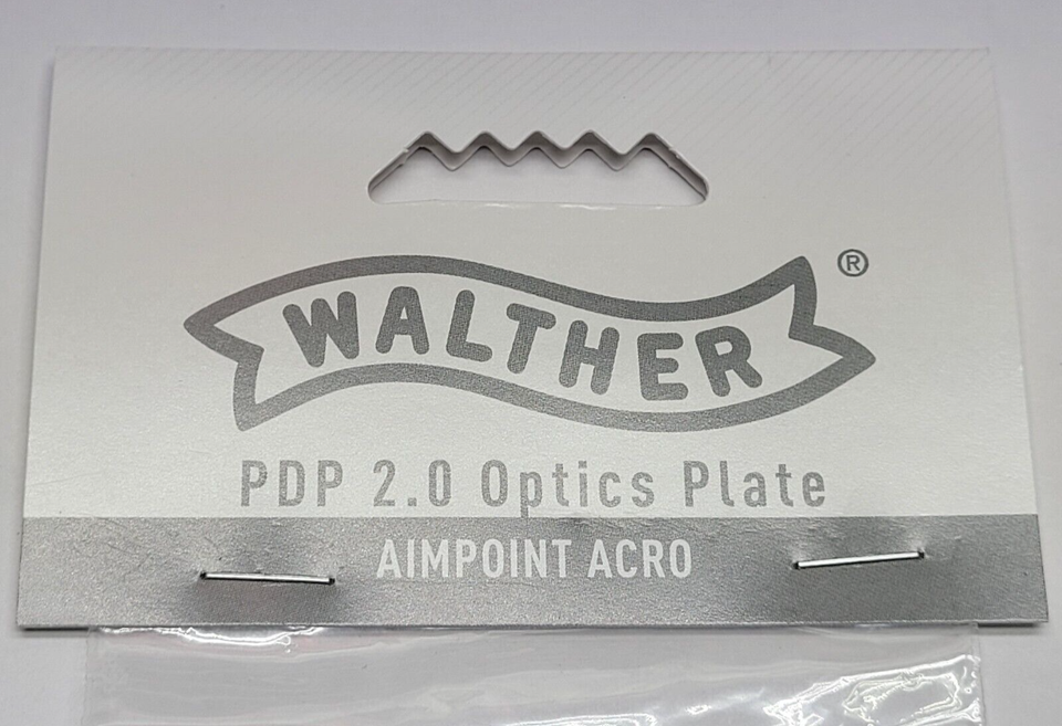 WALTHER PDP Optic Plate Acro 2.0 Cut Full Size Compact 9mm Aim Point ...