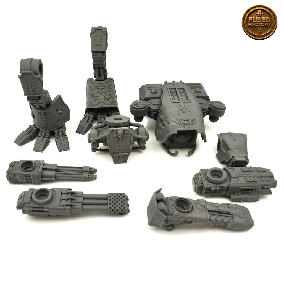 Imperial 'Warhund' Scout Titan & Weapons Full Size Miniature For WH40K ...