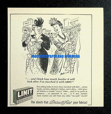 Linit Laundry Starch 1951 Trade Print Magazine Ad Clipping ADVERT | eBay