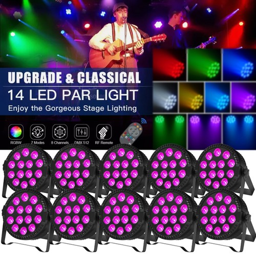 140W 14LED Par Light DMX RGBW BeamLights Sound Activated Stage Lighting ...