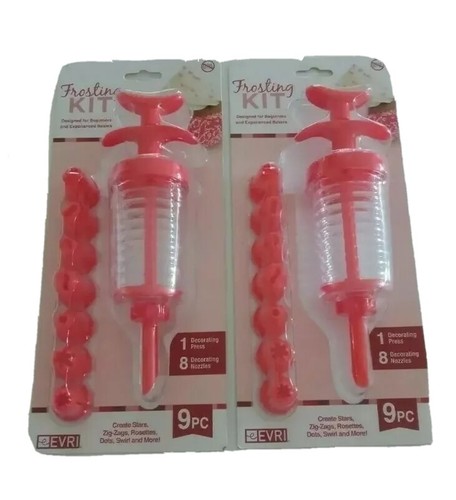 (Se Of 2) 9 Piece Cupcake Frosting Kits Birthday/wedding Cake cookies ...