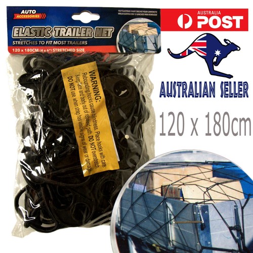 Ute Trailer Cargo Net 1.2m x 1.8m (6'x4') Bungee Cord Mesh Truck Load ...
