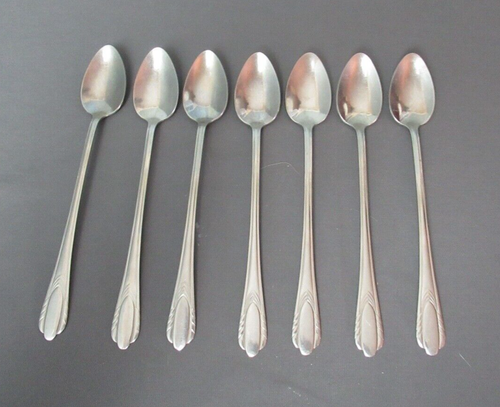 Vintage 7 Stainless Steel 18-8 Ice Tea Spoons - National Silver Co - 4 ...
