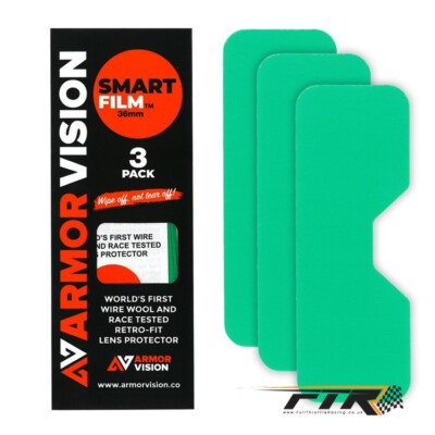 Armor Vision 36mm SmartFilm Pack Of 3 Goggle Lens Protector Films ...