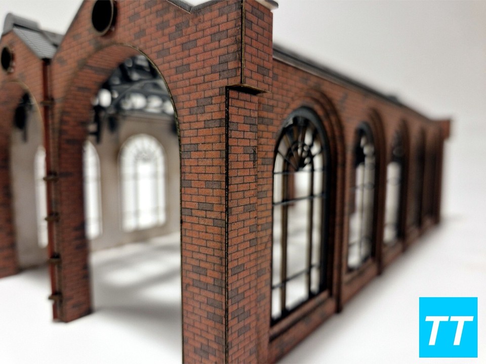 Modelux TT GAUGE 'Cheltenham' 2 lane engine shed kit | eBay UK