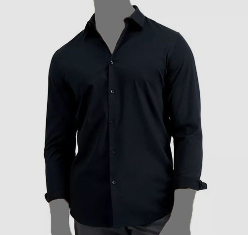 $60 INC International Concepts Men's Black Slim Dress Shirt Size 16-16. ...