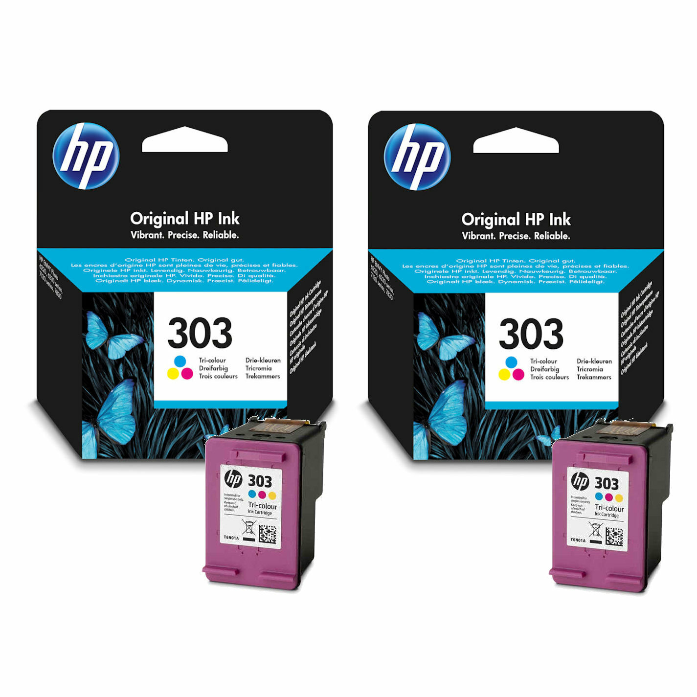 Original HP 303 / 303XL Black & Colour Ink Cartridge For ENVY Photo ...