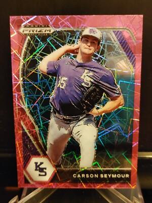 Carson Seymour RC 2021 Panini Prizm Draft Picks PInk Velocity Refractor ...