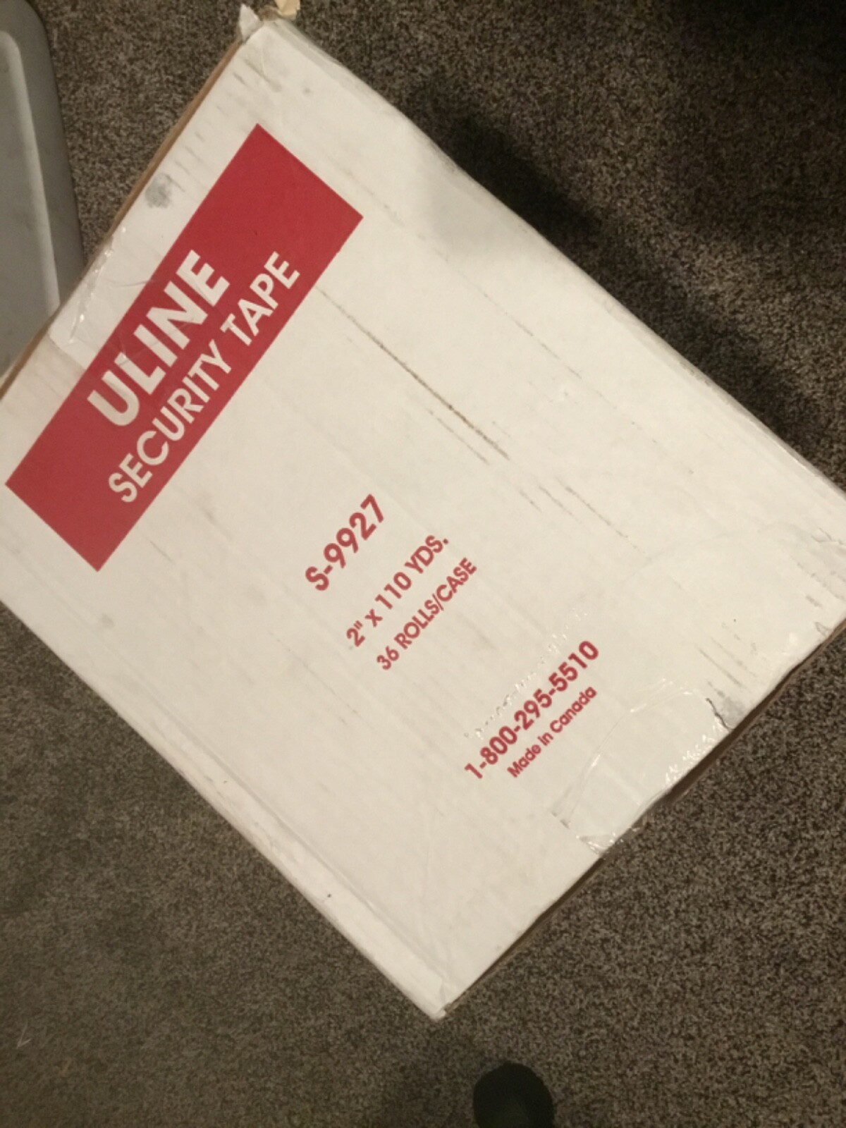 Uline Industrial Security Tape 2" x 110 yds. S-9927 Blue sealed case 36 ...