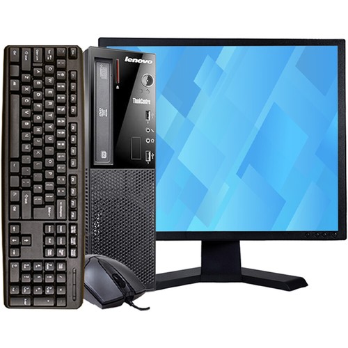 Lenovo Desktop Computer PC SFF 8GB RAM 250GB HDD 19in LCD Windows 10 Wi ...
