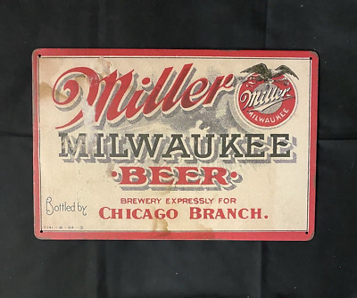 Miller Beer Vintage Style Tin Metal Bar Sign Poster Man Cave ...