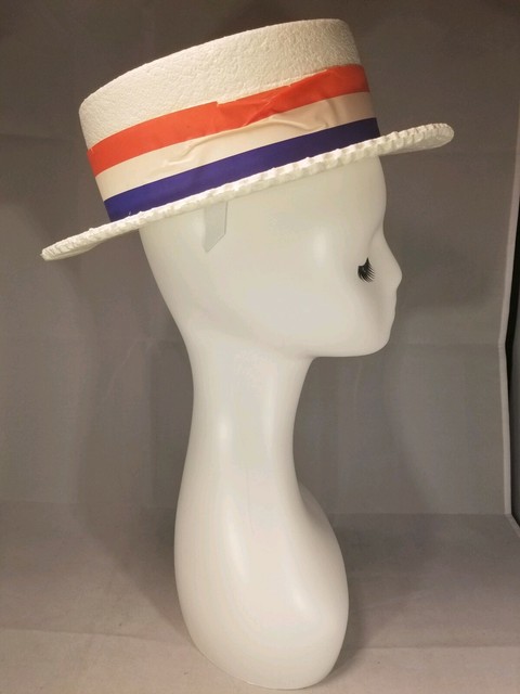 Styrofoam Hat Red White Blue Campaign July 4th Lewton Line Paper Ribbon ...
