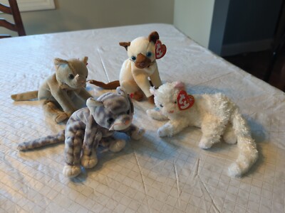 Ty Beanie Babies, Cats, Lot Of 4, Cute Variety | eBay