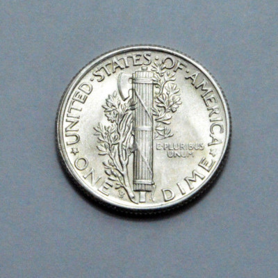 1945-S AU/UNC/MS Mercury Dime Misprint Error Rare 90% Silver US Coin ...