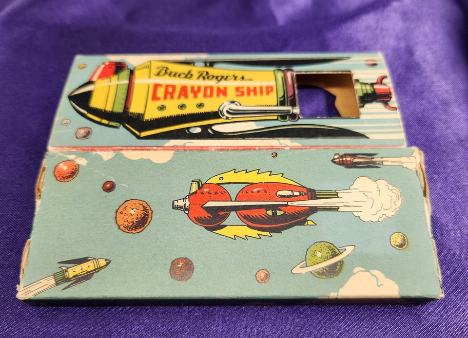 1930s Buck Rogers Crayon Ship Spaceship Box American Pencil Co. Kids ...