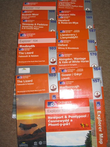OS Ordnance Survey Explorer maps - assorted editions - very good ...