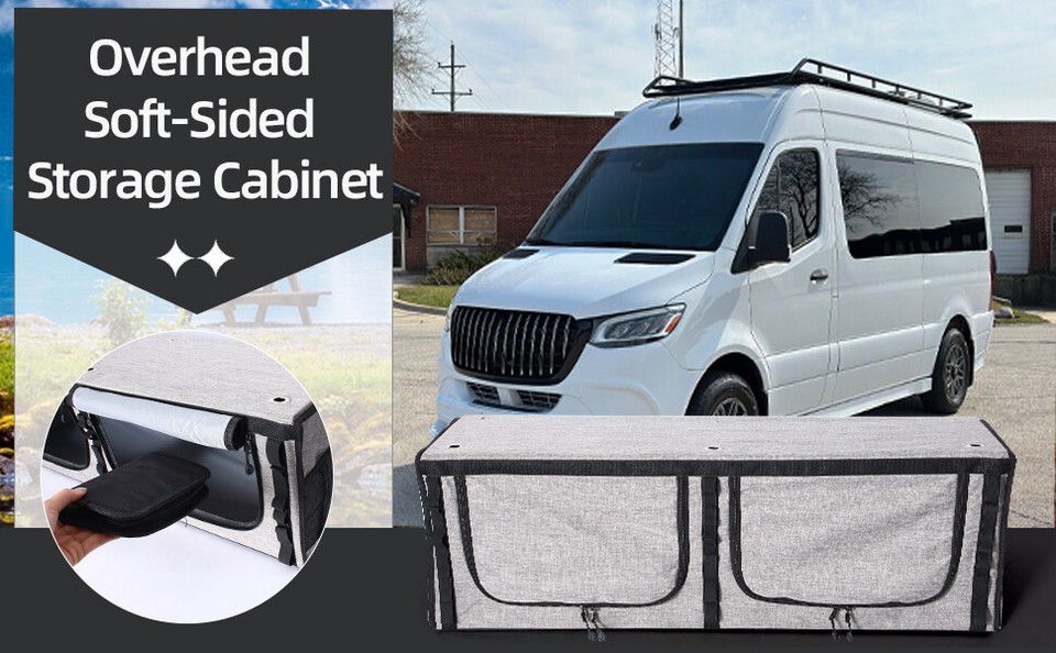 For Mercedes Benz Sprinter 36inch Overhead Soft Cabinet Bag Camper Van ...