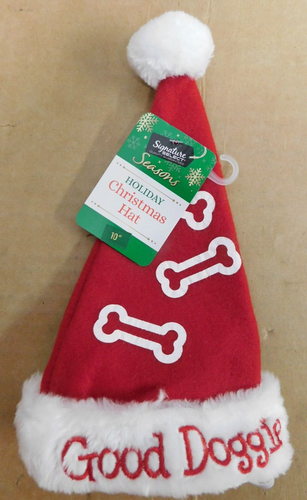 Signature Select Holiday Christmas Ajustable Hat For Dogs-Good Doggie ...