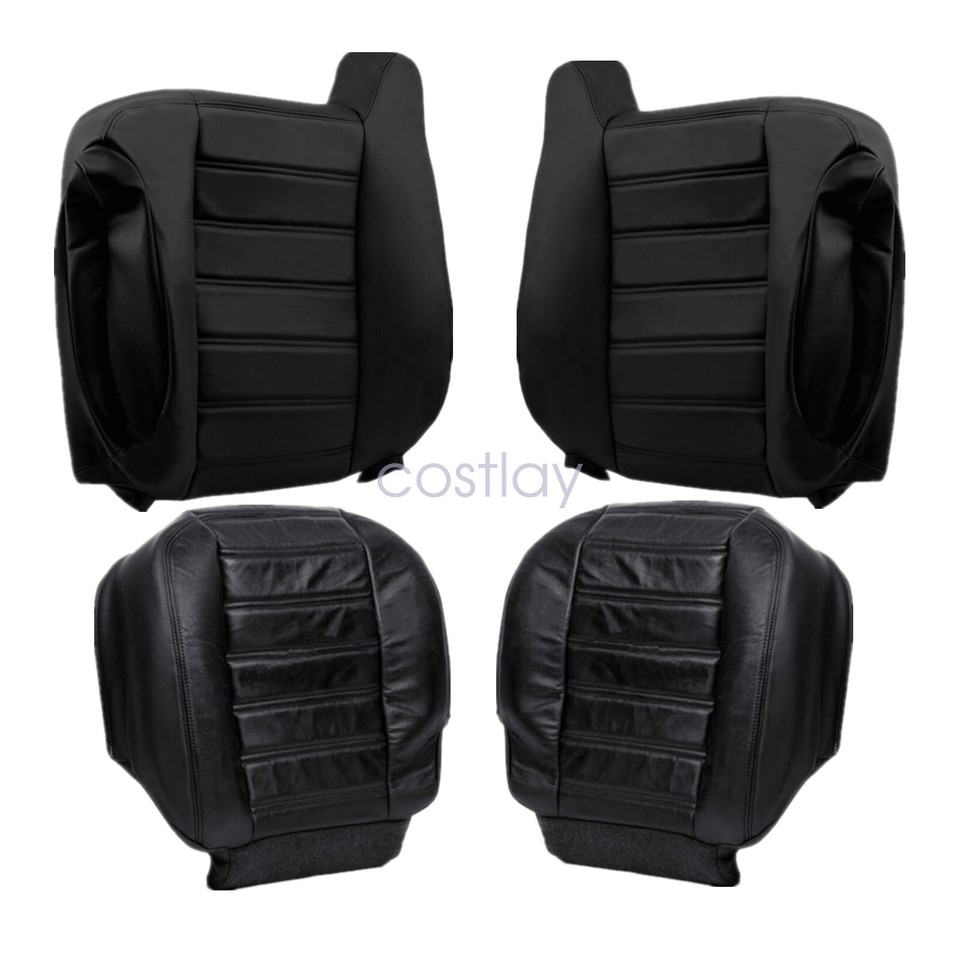 Fits 2003-2007 Hummer H2 Driver & Passenger Bottom-Top Seat Cover Black ...