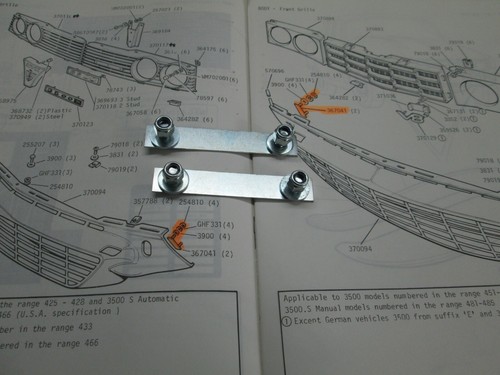 Rover P6 Front Wing To Front Valence Fixing Straps - Pair | eBay