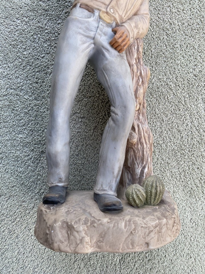Enesco Porcelain Michael Roche 1980 Statue Figurine Western Cowboy 14 ...
