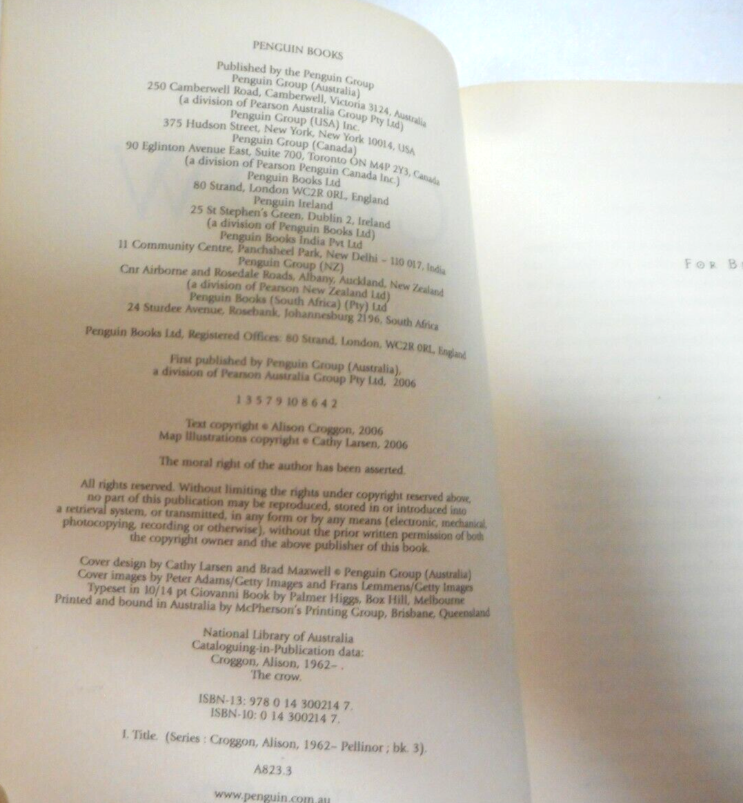 The Crow 3rd book of Pellinor Alison Croggon 2006 Lg P/B | eBay Australia