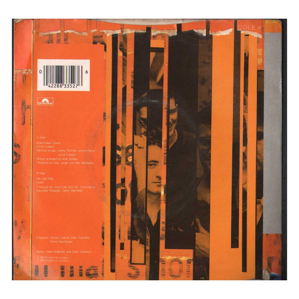 Lloyd Cole, The Commotions Vinyle 7 " 45 Tours Brand New Friend / Her ...