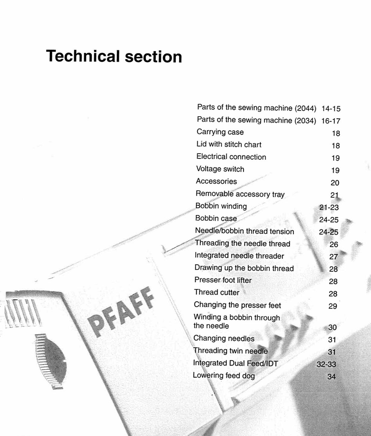 On CD * PFAFF 2034 2044 Expression INSTRUCTION Book / OPERATING MANUAL ...