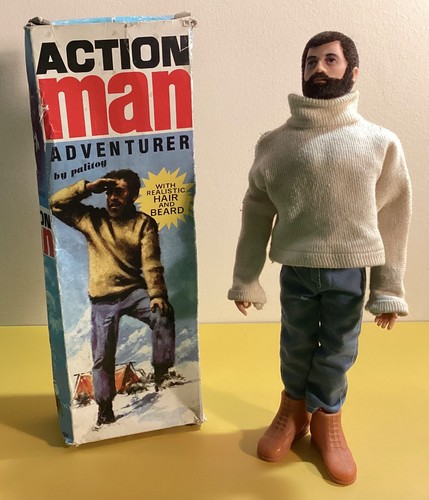 Vintage 1970s PALITOY Action Man HARD HANDS/FUZZY HEAD “ADVENTURER ...