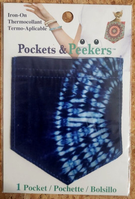 POCKETS & PEEKERS Iron-On POCKET – BLUE TIE-DYE- 1 pc | eBay
