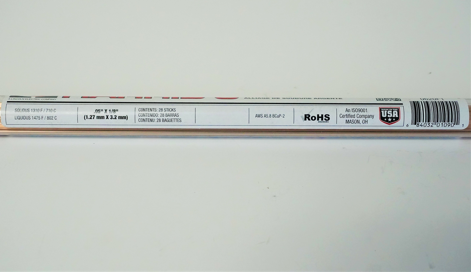 Harris 0 Phos-Copper 1/8" Brazing Alloy Solder 28 Sticks 0620F1 21035 ...