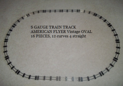S GAUGE TRAIN TRACK AMERICAN FLYER Vintage OVAL 16 PIECES, 12 curves 4 ...