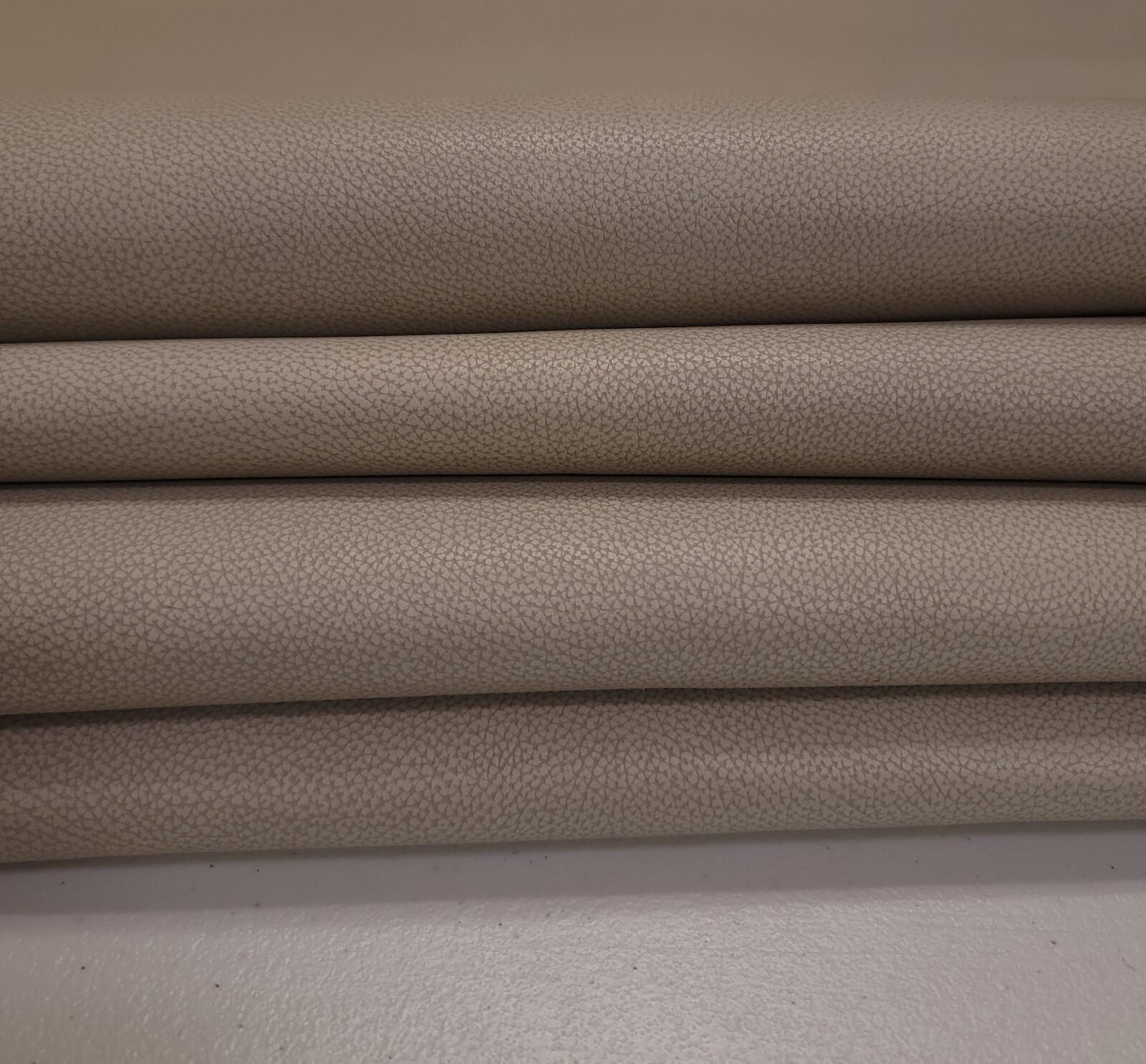 Dusty Light Gray Italian Premium Embossed Grain Leather Cowhide Whole ...