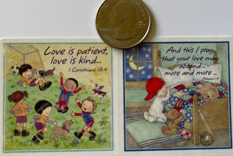 LOVE IS PATIENT Sticker Sheet (6pcs)Religious•Church•Love Kids•AGC•Card ...