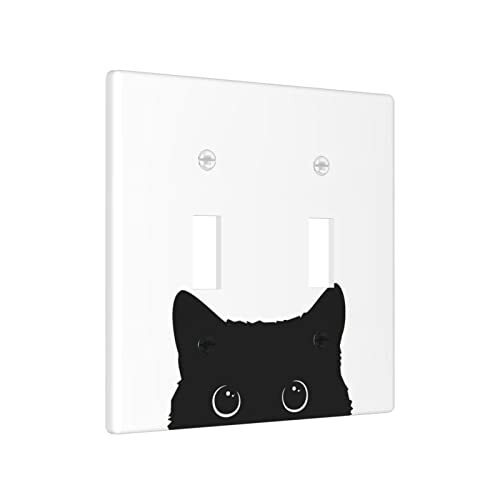 Cute Cat Light Switch Cover Plates Decorative Double Toggle Wall Plate ...