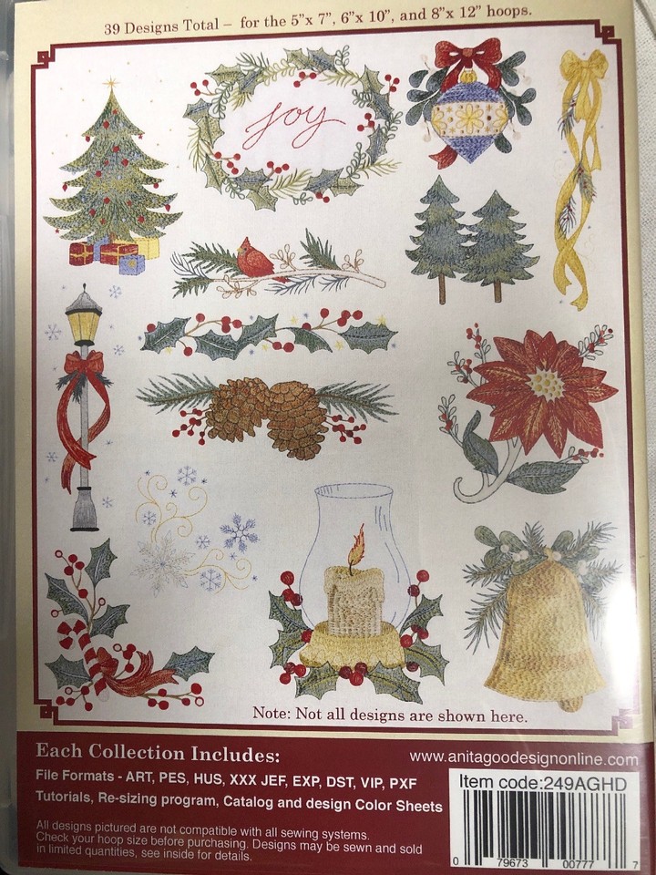 Anita Goodesign Embroidery Designs HAND STITCHED CHRISTMAS Heirloom ...