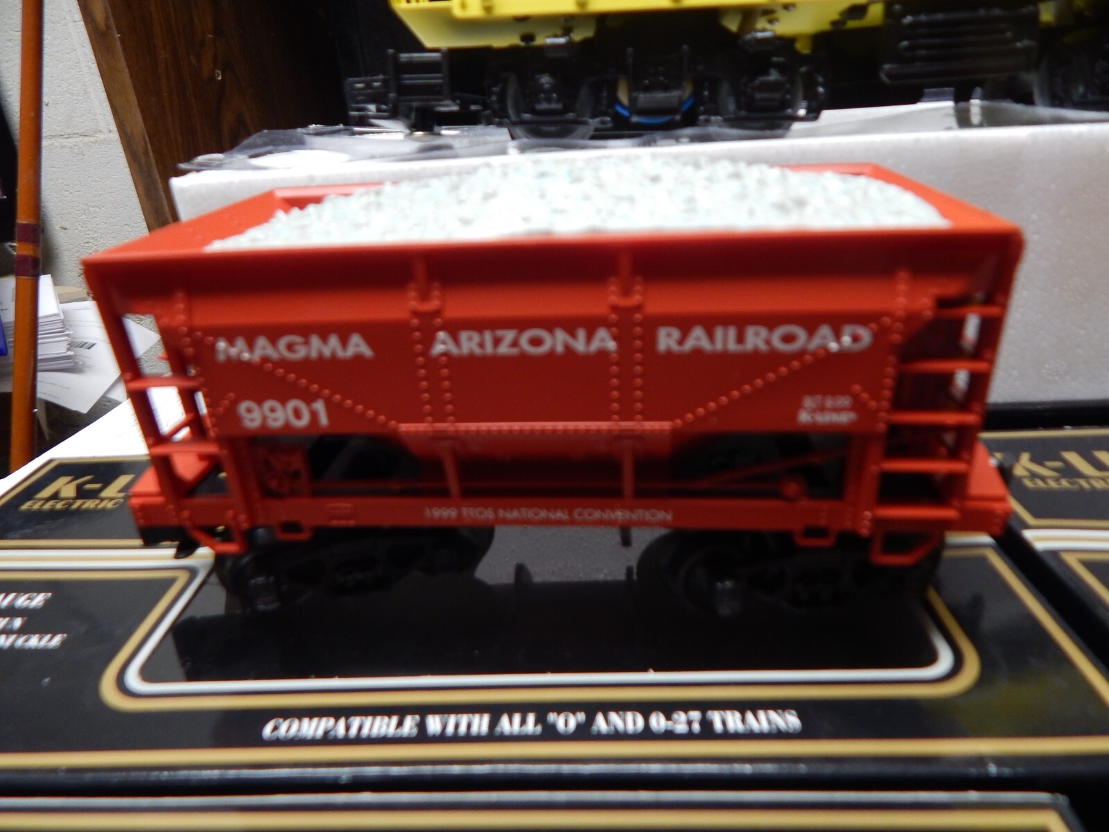 K-LINE MAGMA ARIZONA RAILROAD TRAIN SET ENGINE USED THE 4 CARS NEW ALL ...