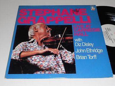 STEPHANE GRAPPELLI NM Live At Carnegie Hall PROMO Brian Torff Diz ...
