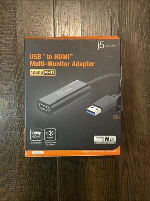 New J5 Create USB to HDMI Multi-Monitor Adapter Adapter JUA258 | eBay