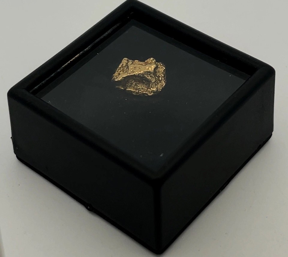 CLEAN 2.2g Alaskan Natural Gold Nugget 22k In Presentation Case XRF ...