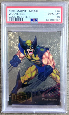 1995 Fleer Marvel Metal #18 Wolverine Gold Blaster PSA 10 GEM MT | eBay