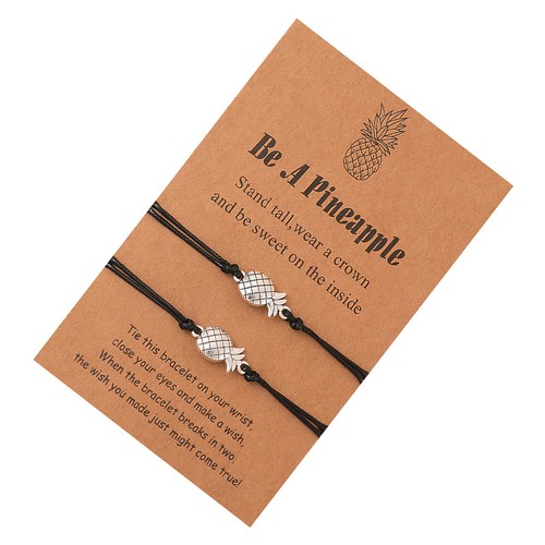 2Pcs Adjustable Wristband Decorative Bracelet Braided Wrist Chains ...