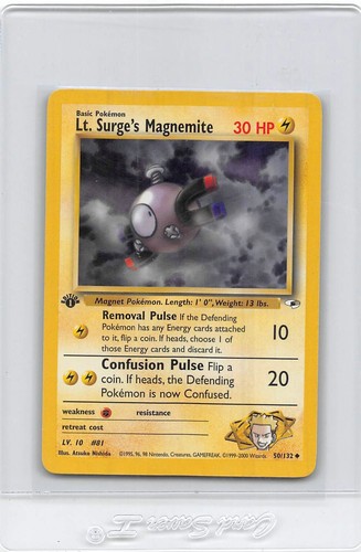 Lt. Surge’S MAGNEMITE 50/132 - 1st Edition – Gym Hero - POKEMON CARD ...