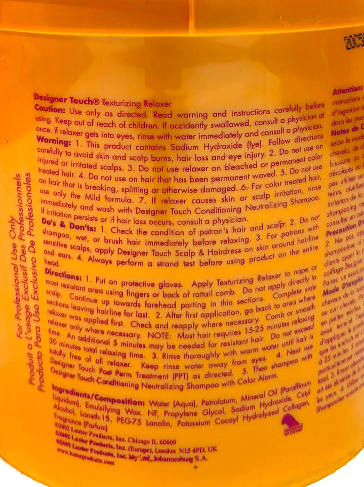 Designer Touch - Texturizing Relaxer - SUPER - 4 lbs | eBay